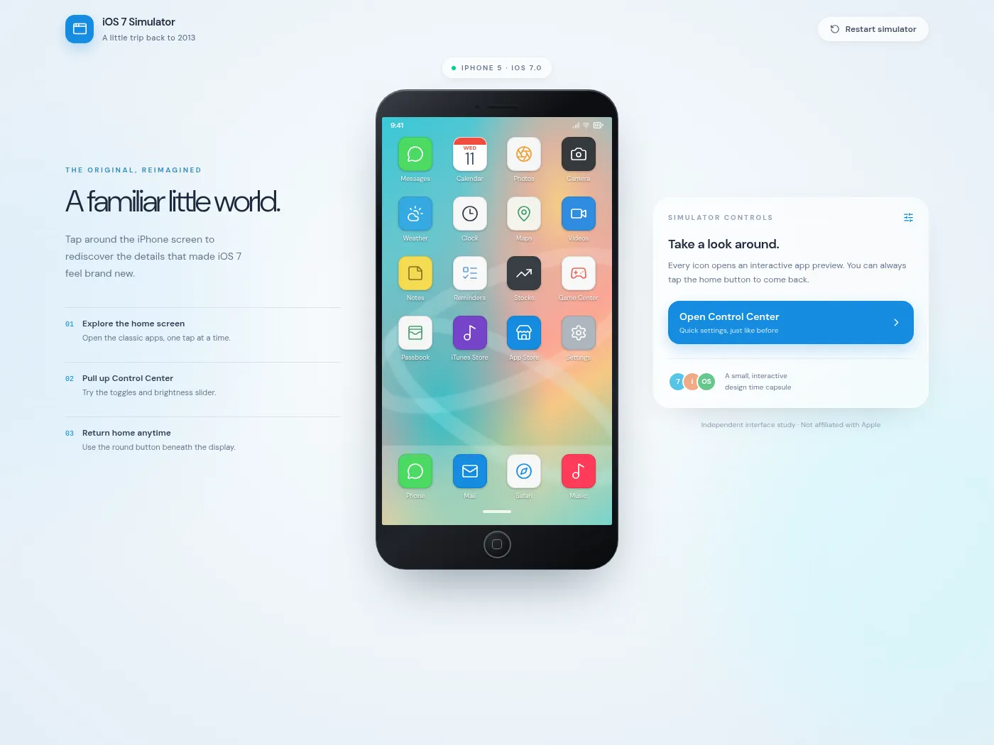 iOS 7 Web Simulator