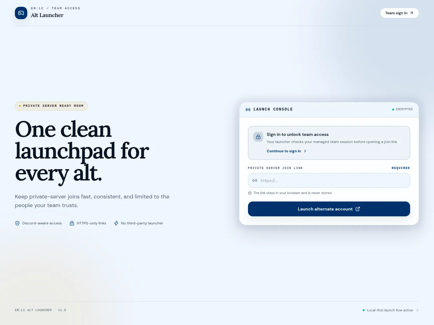 ER:LC Alt Launcher