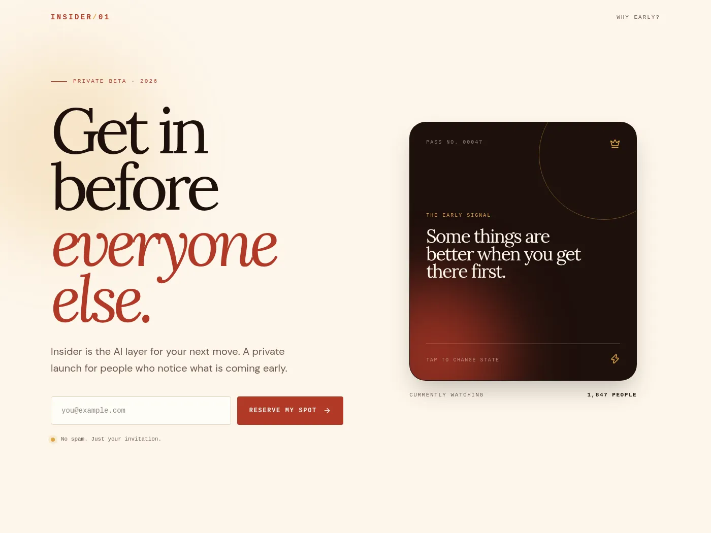Insider Launch Waitlist