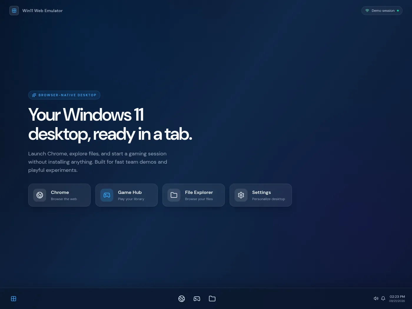 Win11 Web Emulator