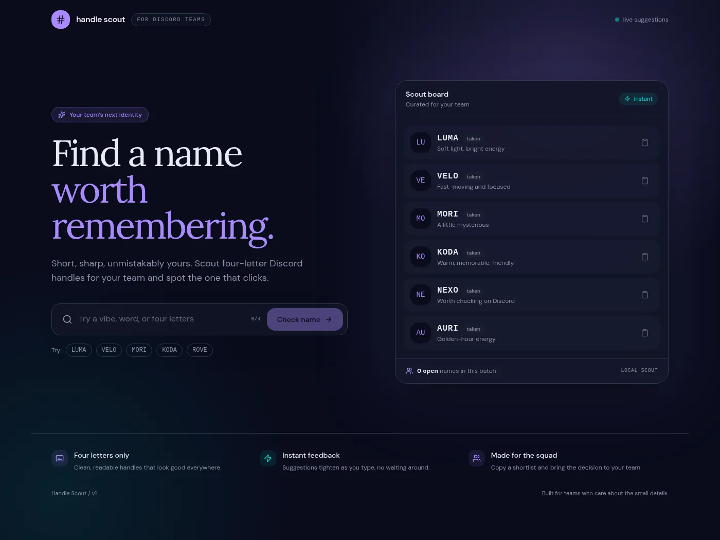 Discord Name Finder