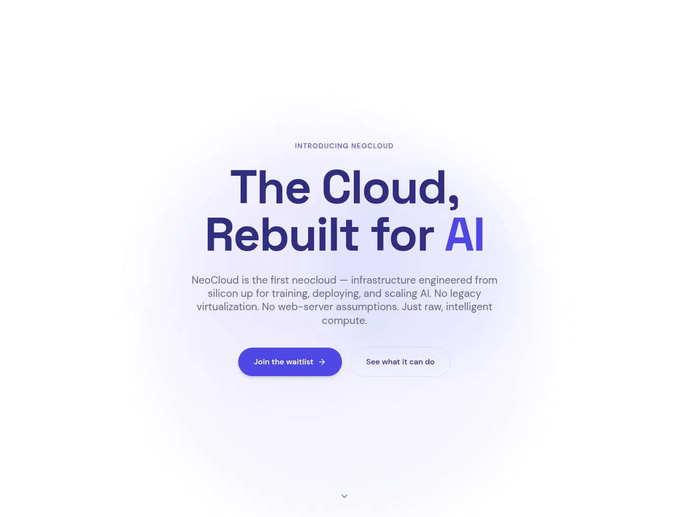 NeoCloud AI Site