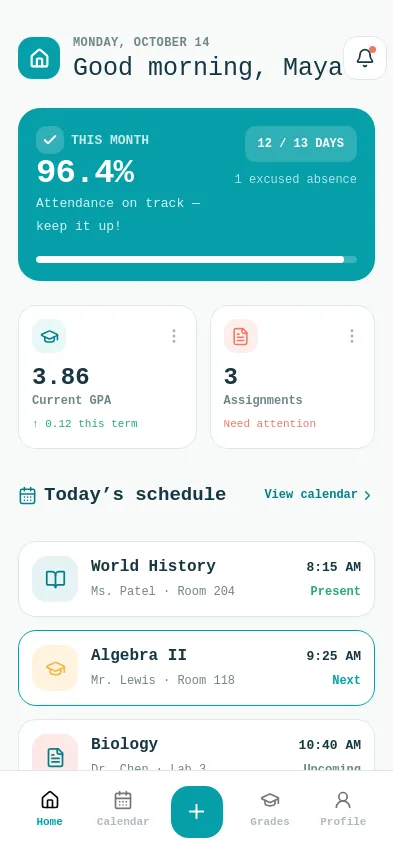 High School Attendance App