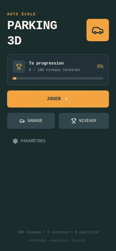 Parking Auto École 3D