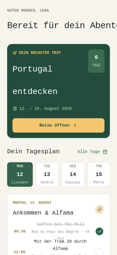 Reiseplaner & Blog App