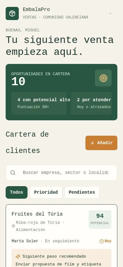 Embalaje Pro Sales App