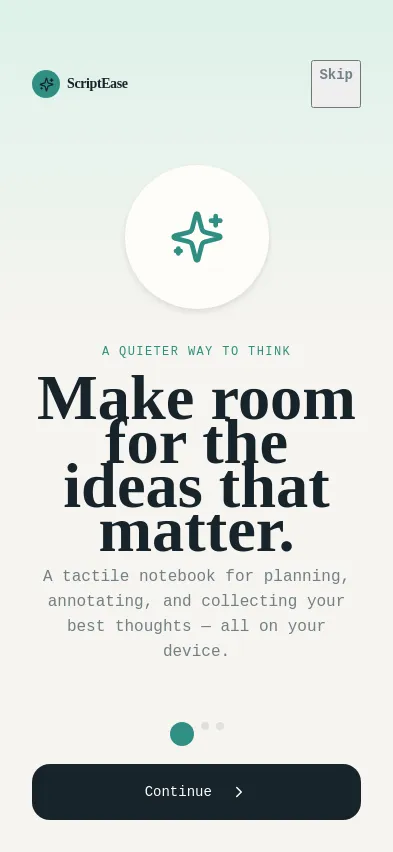 ScriptEase Notes