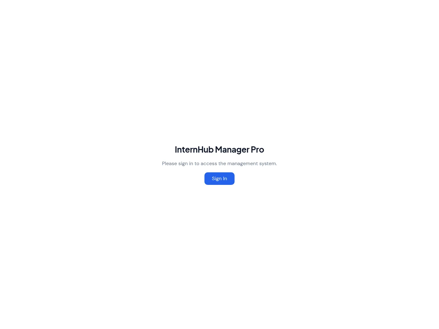 InternHub Manager Pro