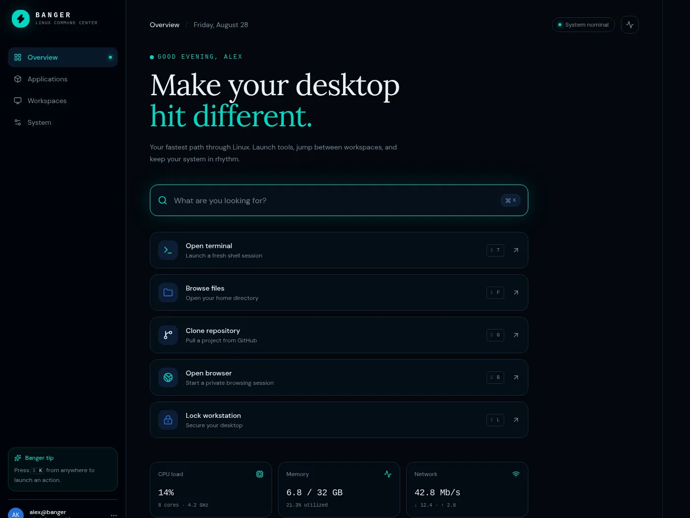 Banger Linux App