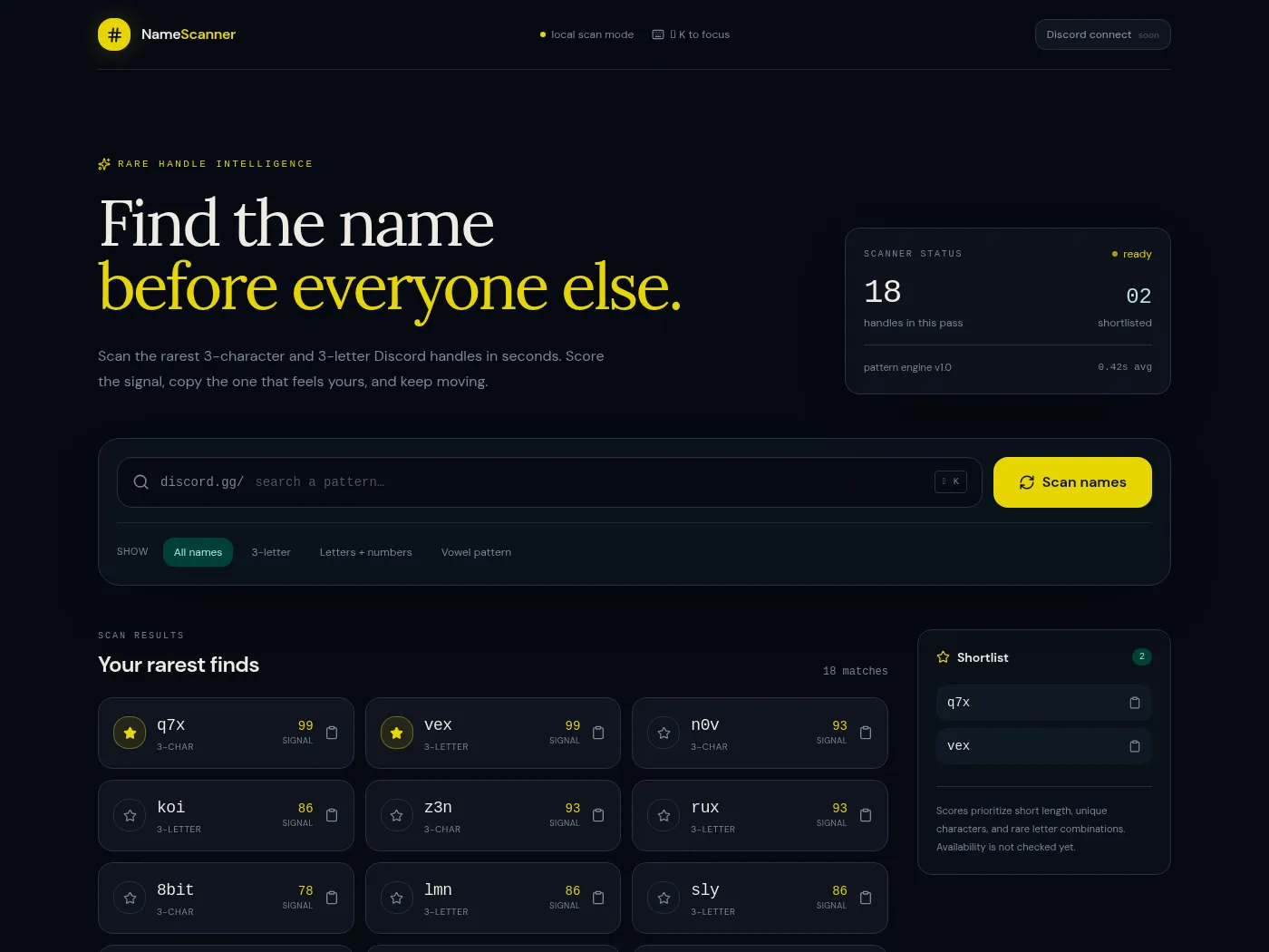 Discord NameScanner
