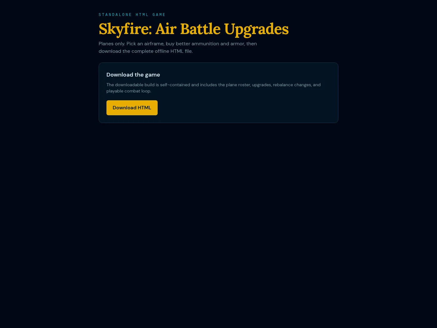 Air Battle Upgrades