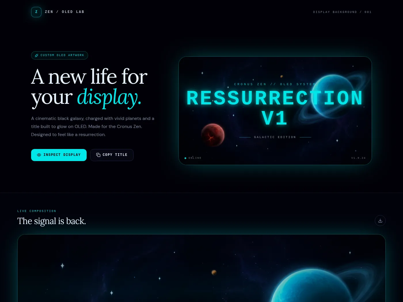 Resurrection OLED Display