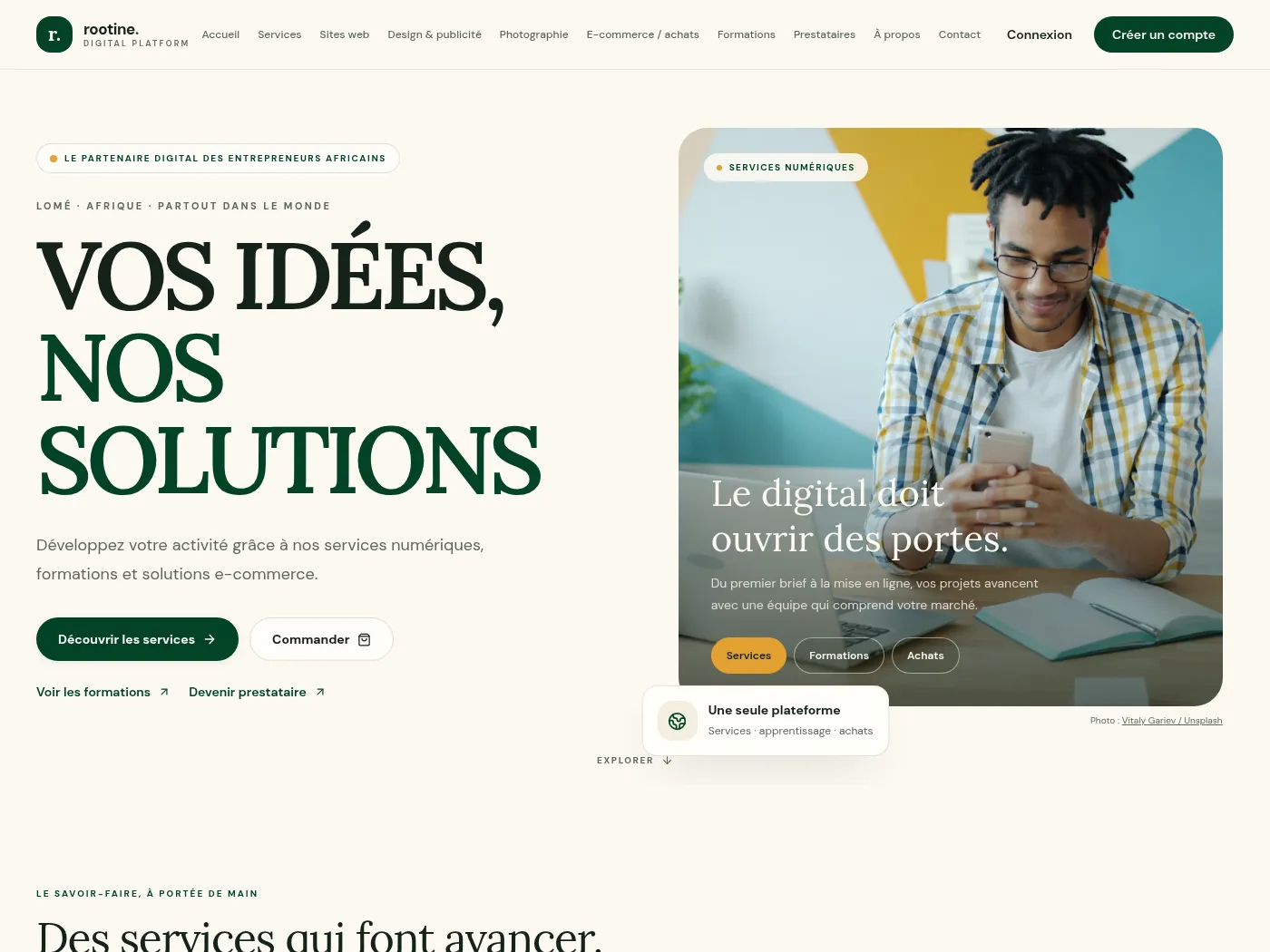 Rootine Digital Platform