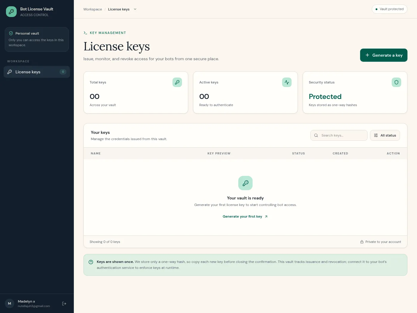 Bot License Vault