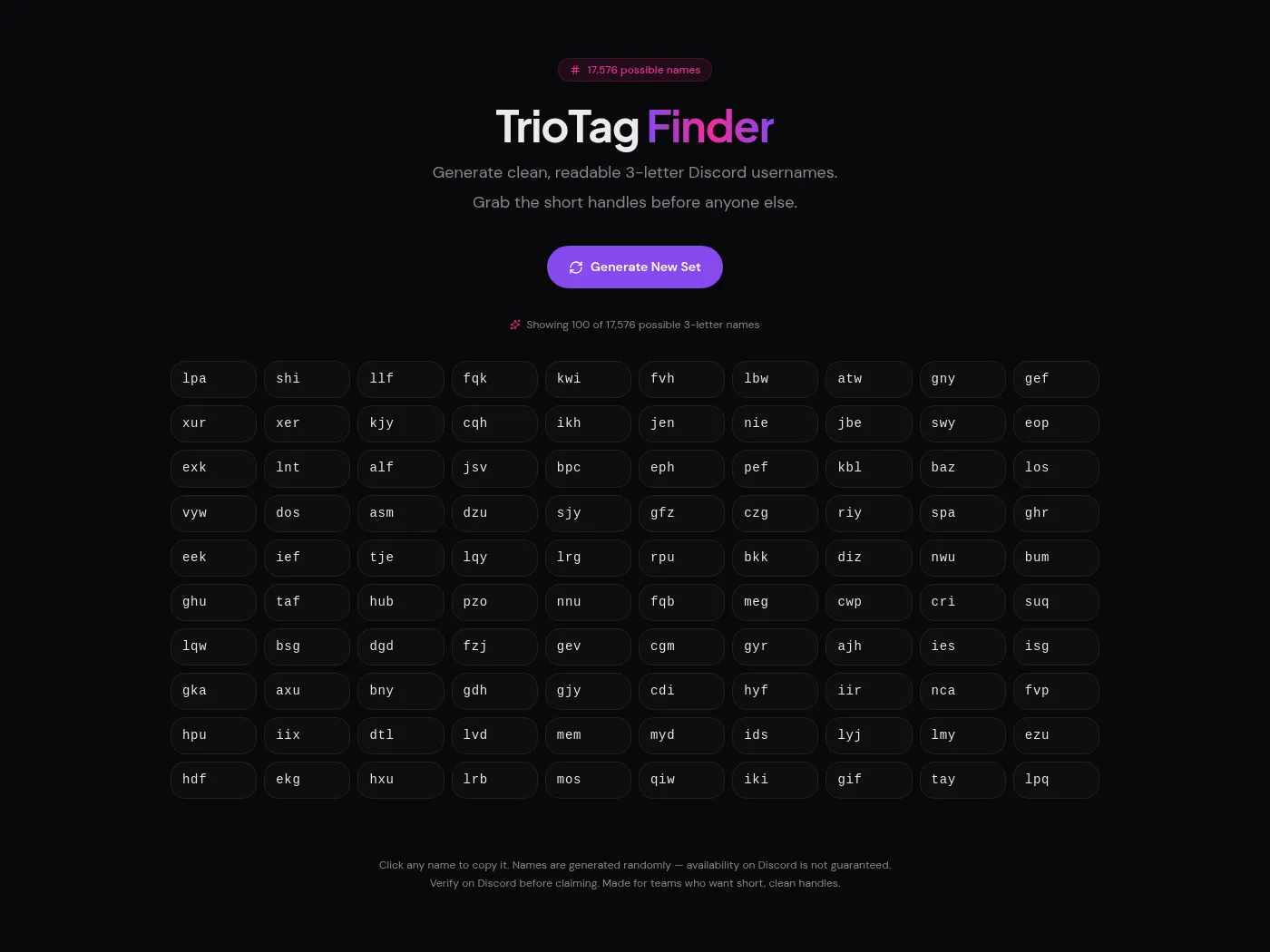 TrioTag Finder