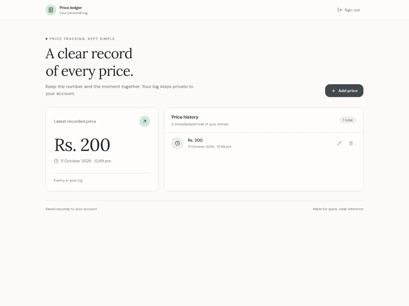 Price Tracker 200