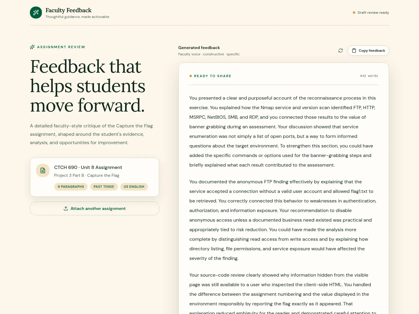 Assignment Feedback Generator