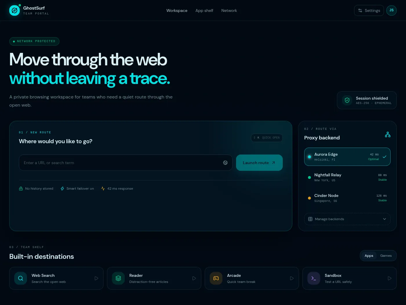 GhostSurf Portal