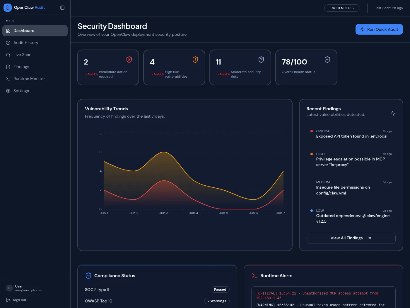 OpenClaw Audit Portal