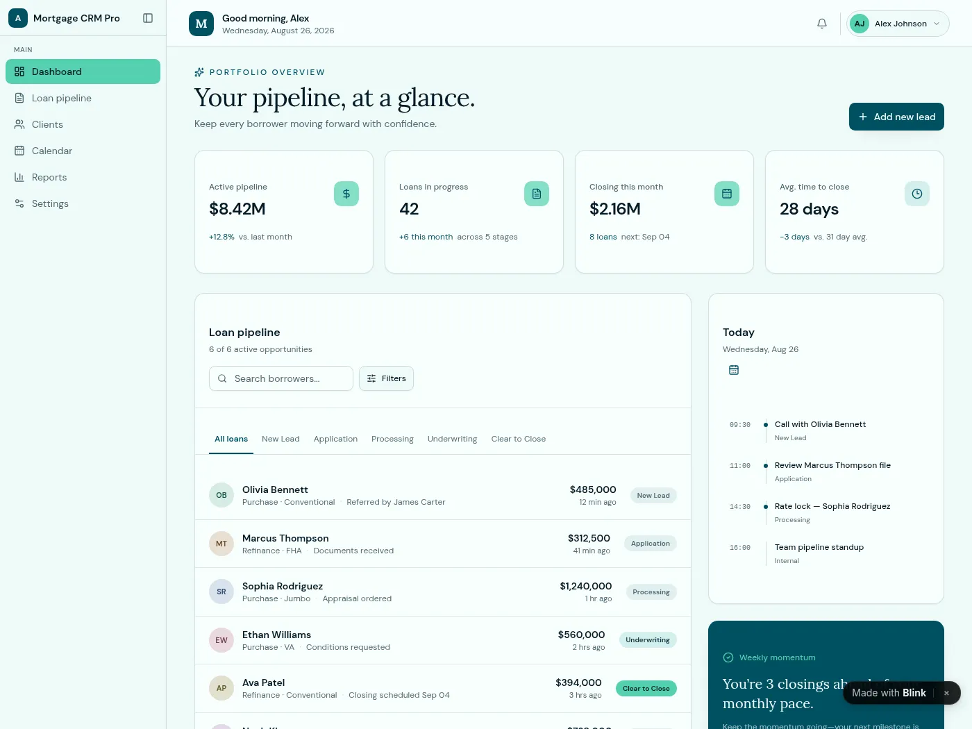Mortgage CRM Pro