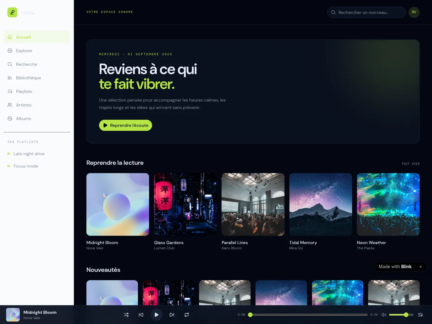 Nova Music Web Player