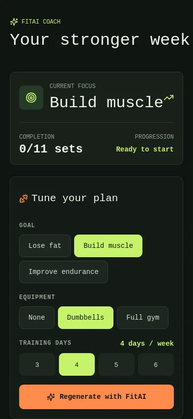 FitAI Workout Planner
