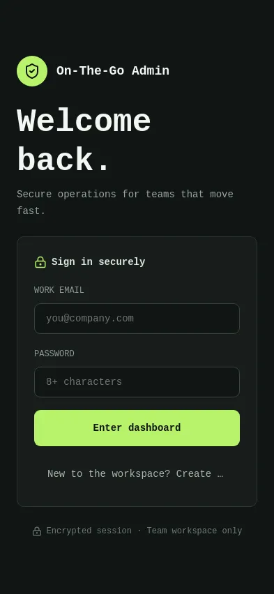 On-The-Go Admin
