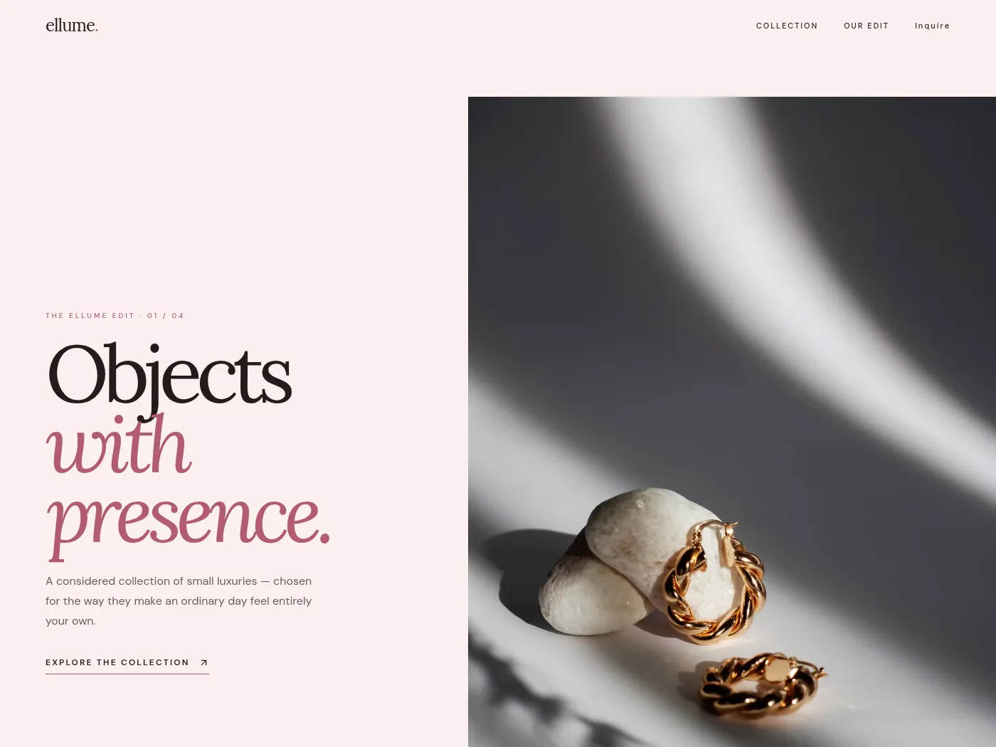 Ellume Boutique Website