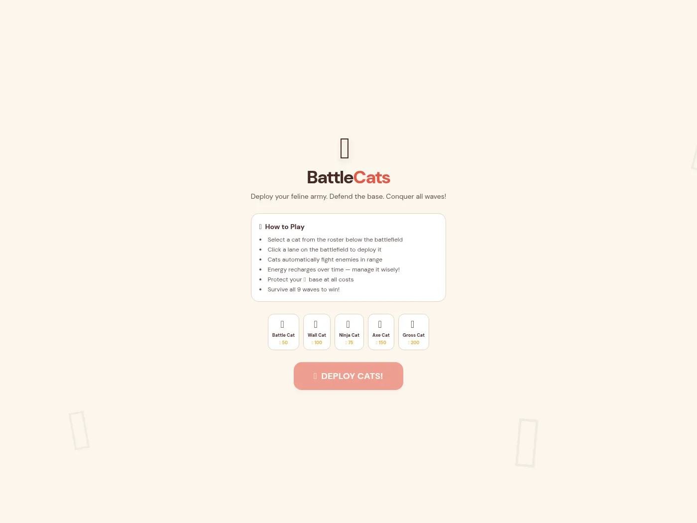 Battle Cats Clone
