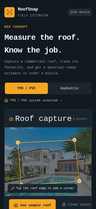 RoofSnap Estimator