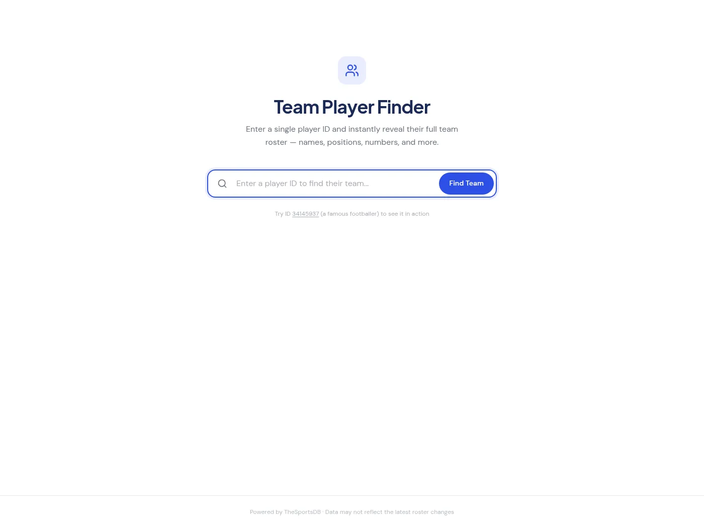 Team Player Finder