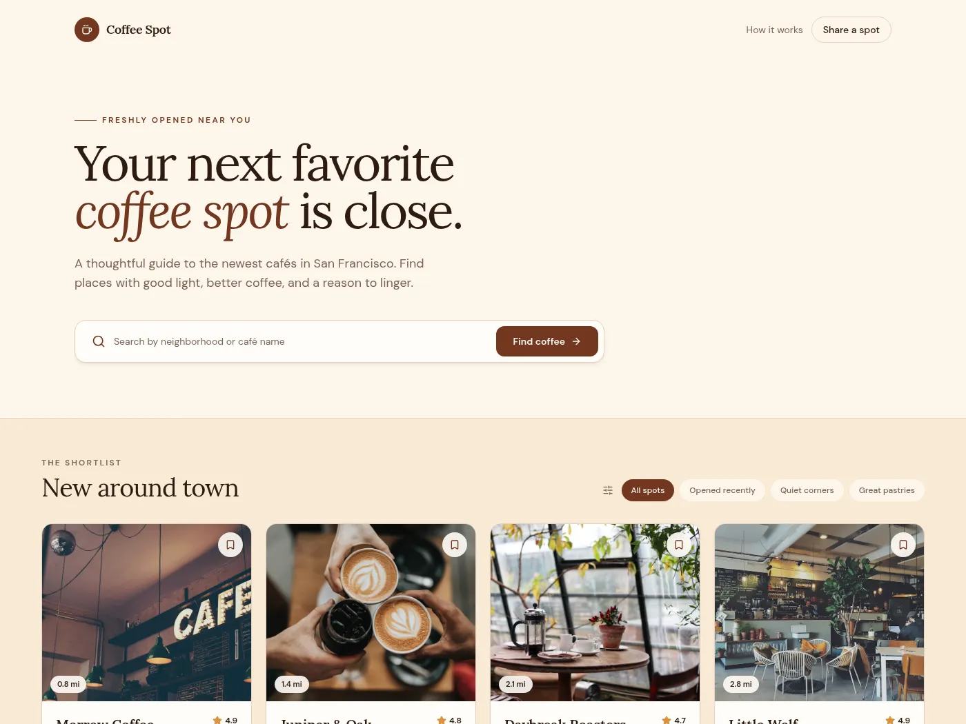 Coffee Spot Finder