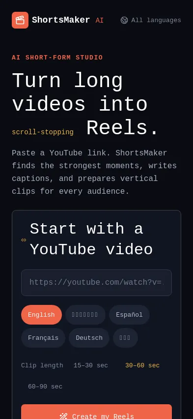 ShortsMaker AI