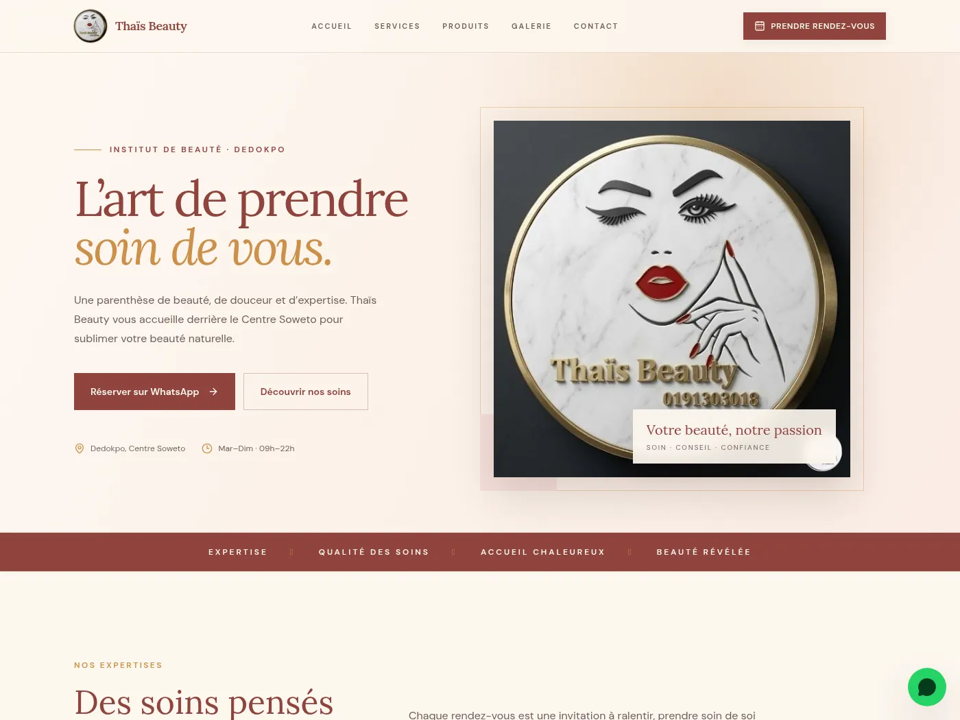Thaïs Beauty Web Presence