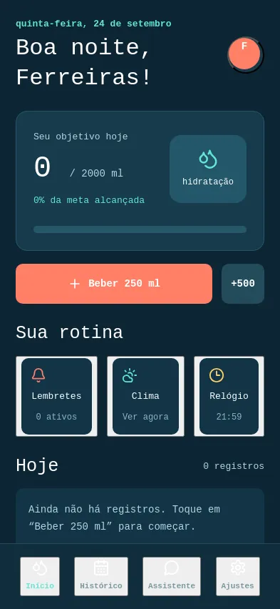 Minha Rotina de Água