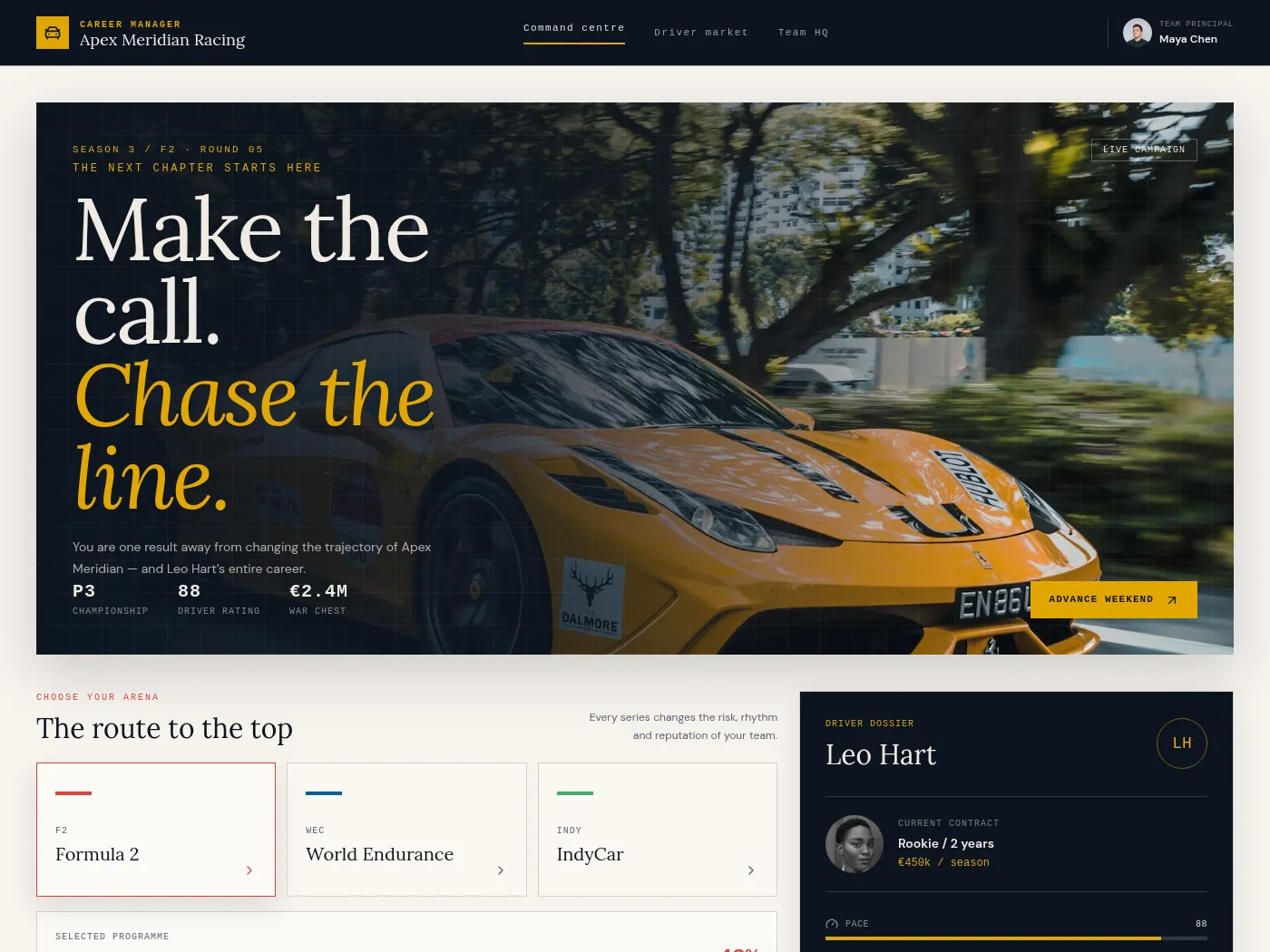 Race Career Manager