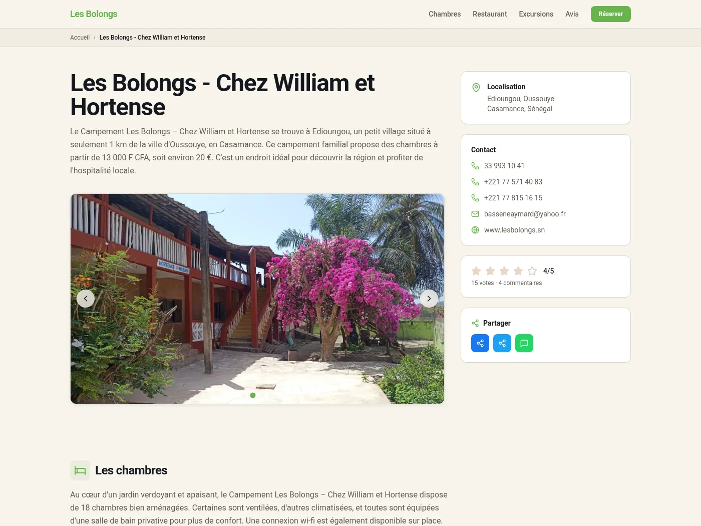 Bolongs Hospitality Site