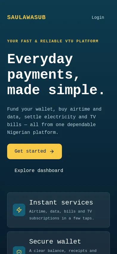SaulawaSub VTU Platform