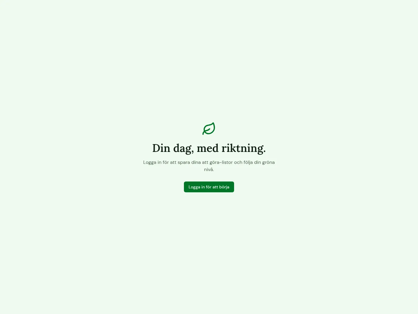 Grön Att Göra App