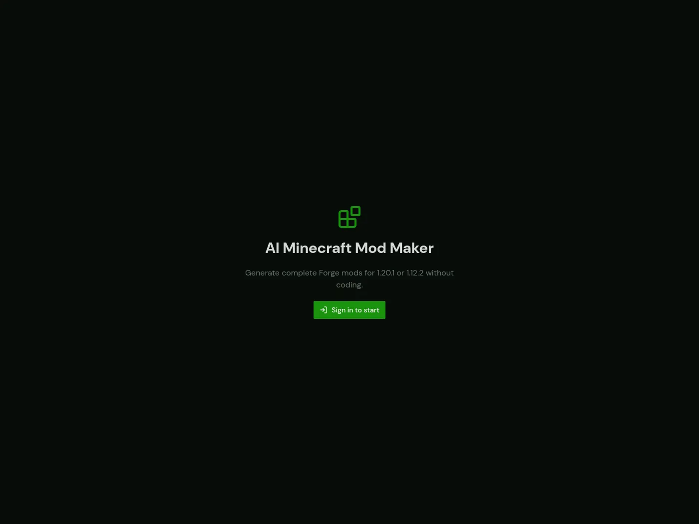AI Minecraft Mod Maker