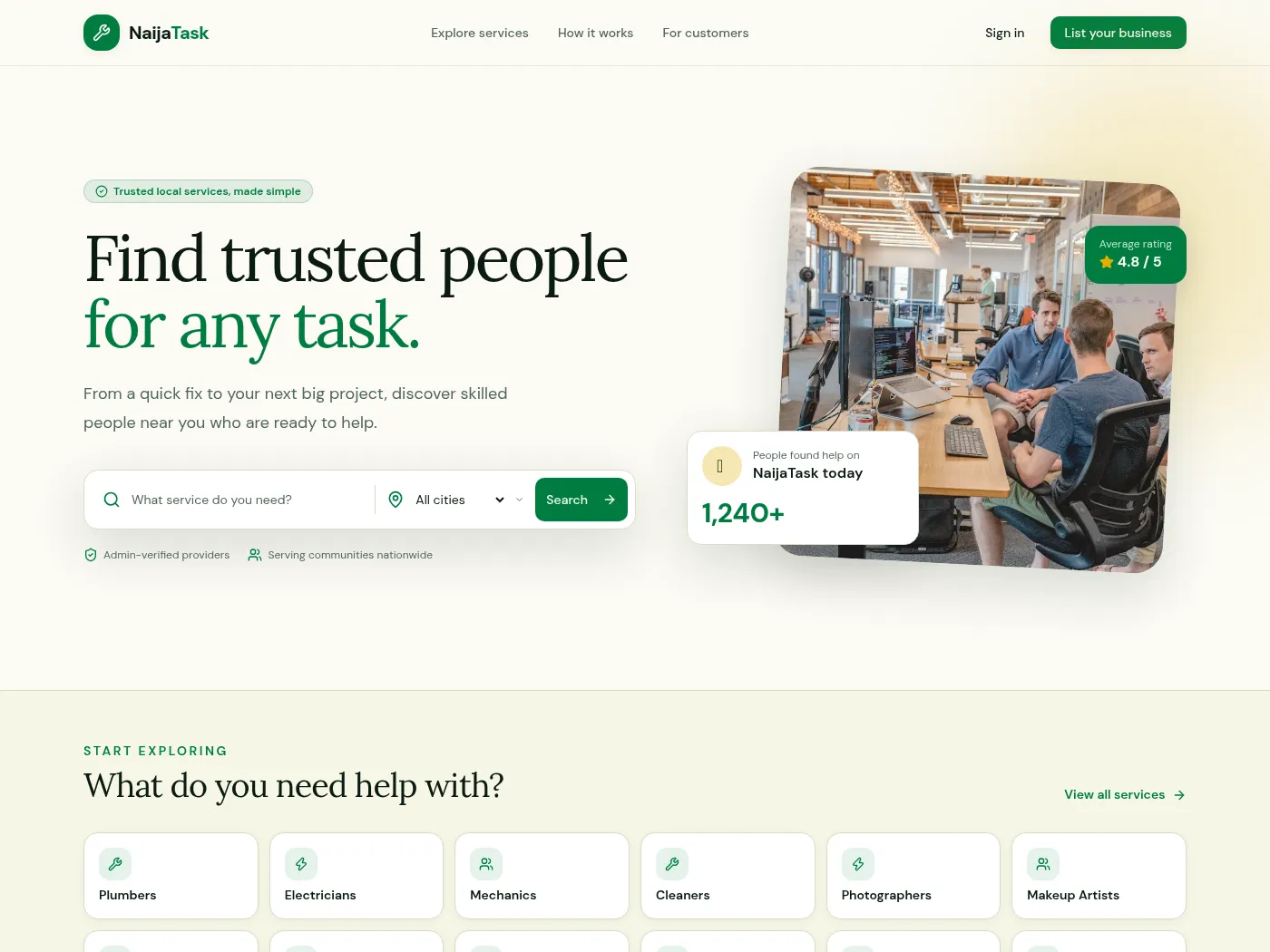NaijaTask Service Marketplace
