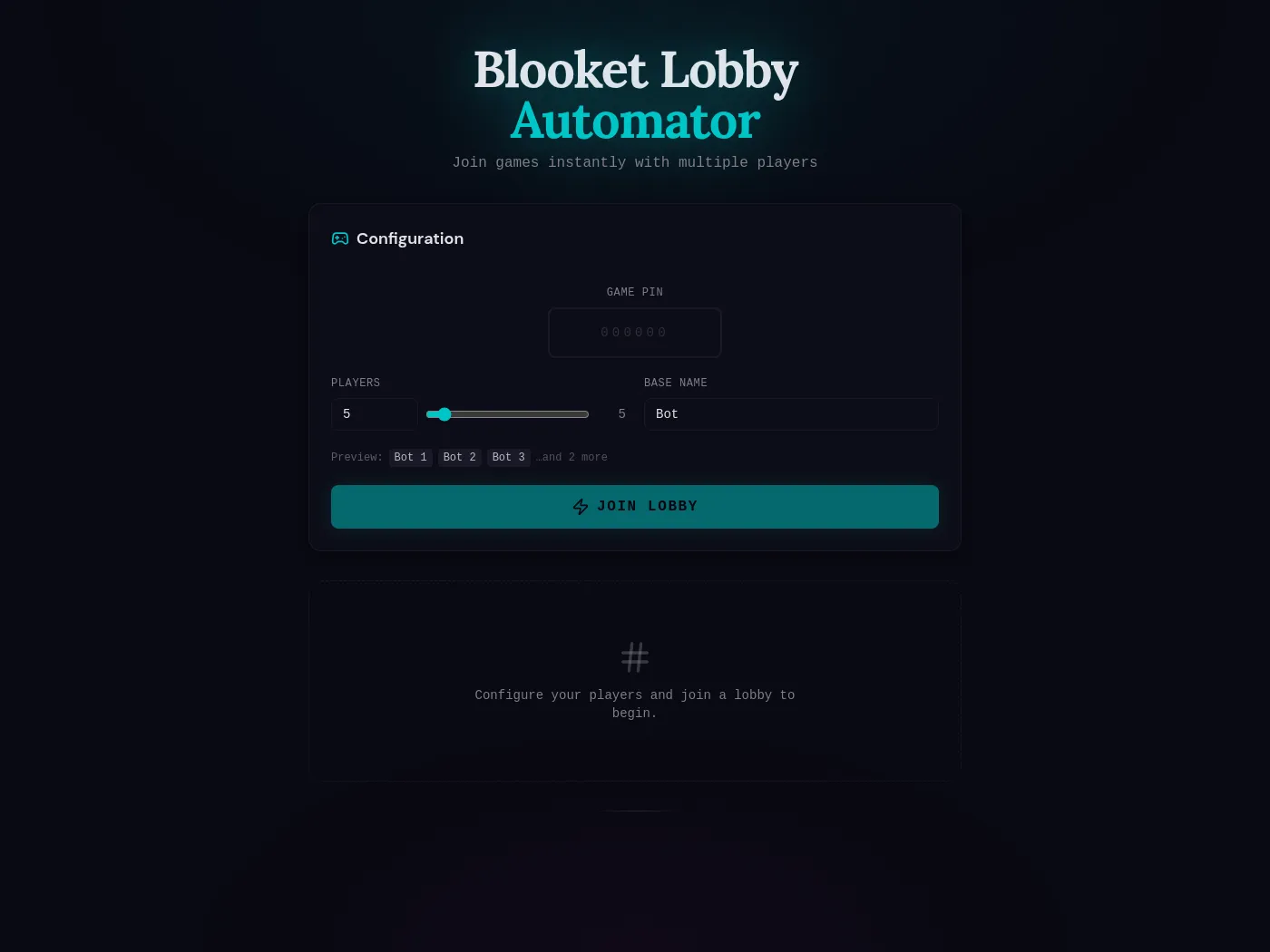 Blooket Lobby Automator