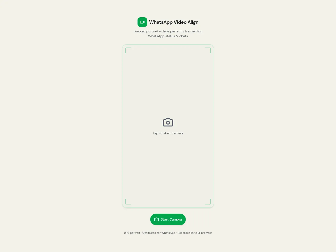 WhatsApp Video Align