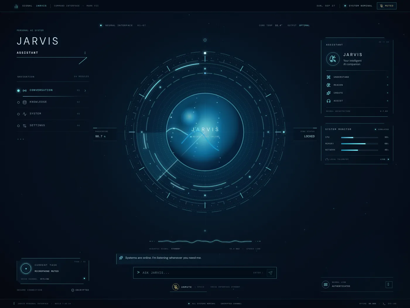 JARVIS Command Center