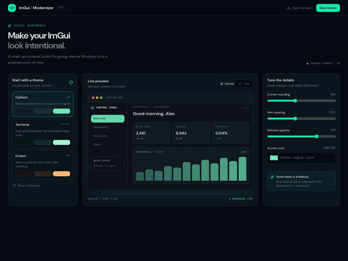 ImGui Modernizer