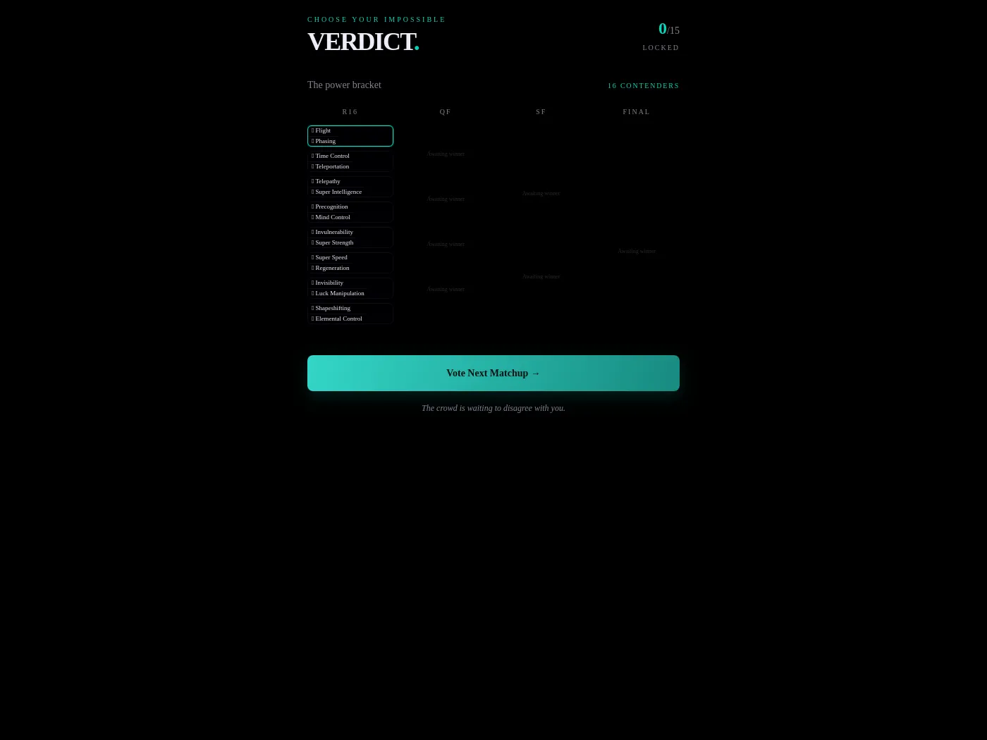 VERDICT Bracket App