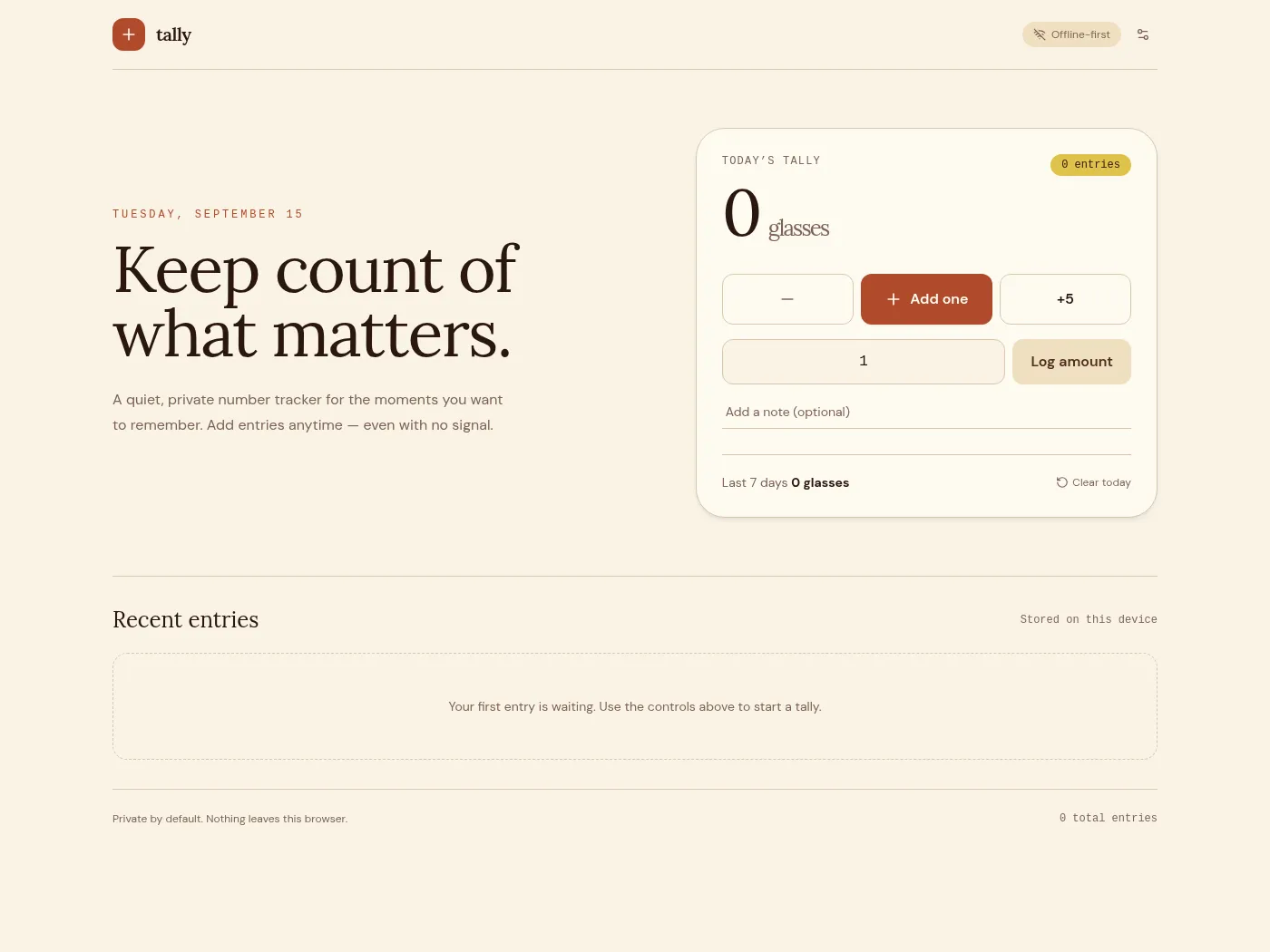 Offline Number Tracker