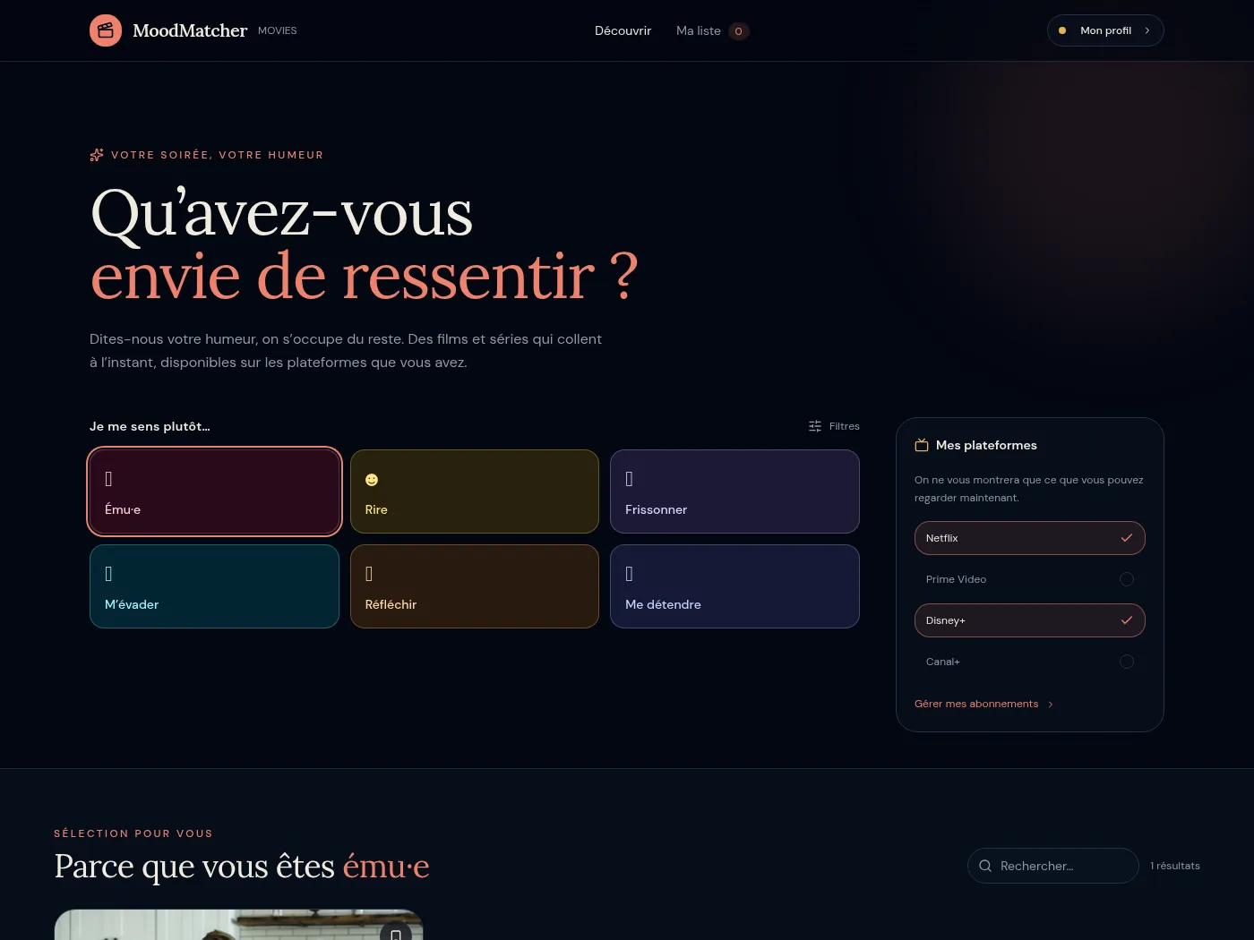MoodMatcher Movies