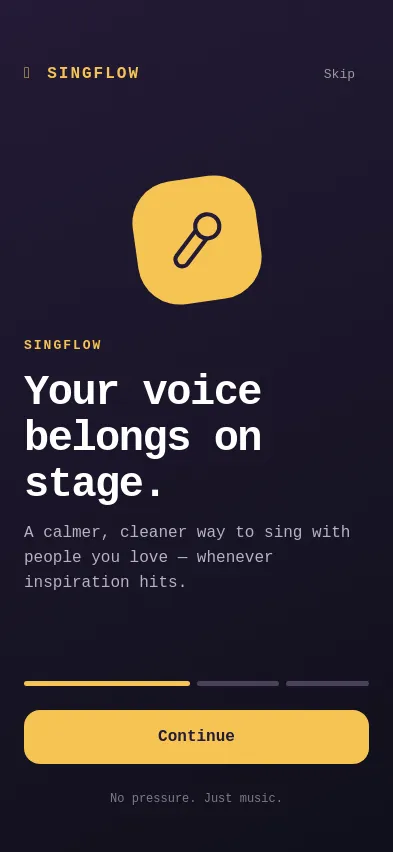 SingFlow Mobile Rebuild