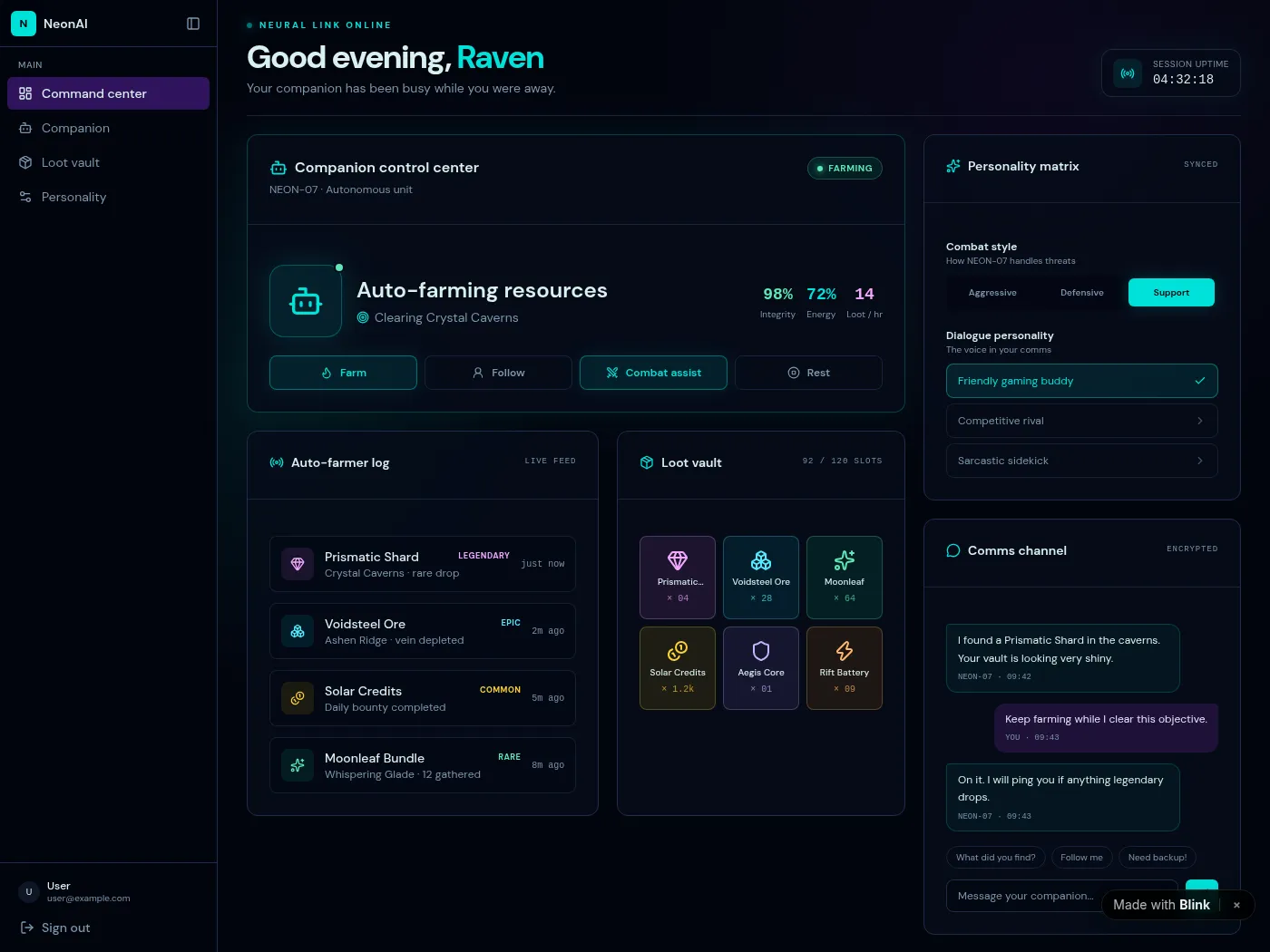 NeonAI Game Companion